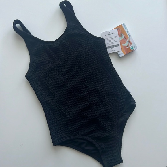 Limeapple | Swim | Limeapple Girls Black Crinkle Square Neck One Piece ...